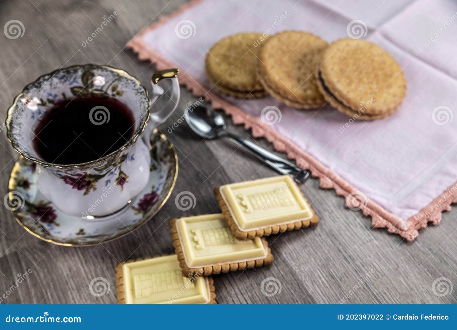 Combination of Food with Tea Stock Photo - Image of cafe, bakery: 202397022