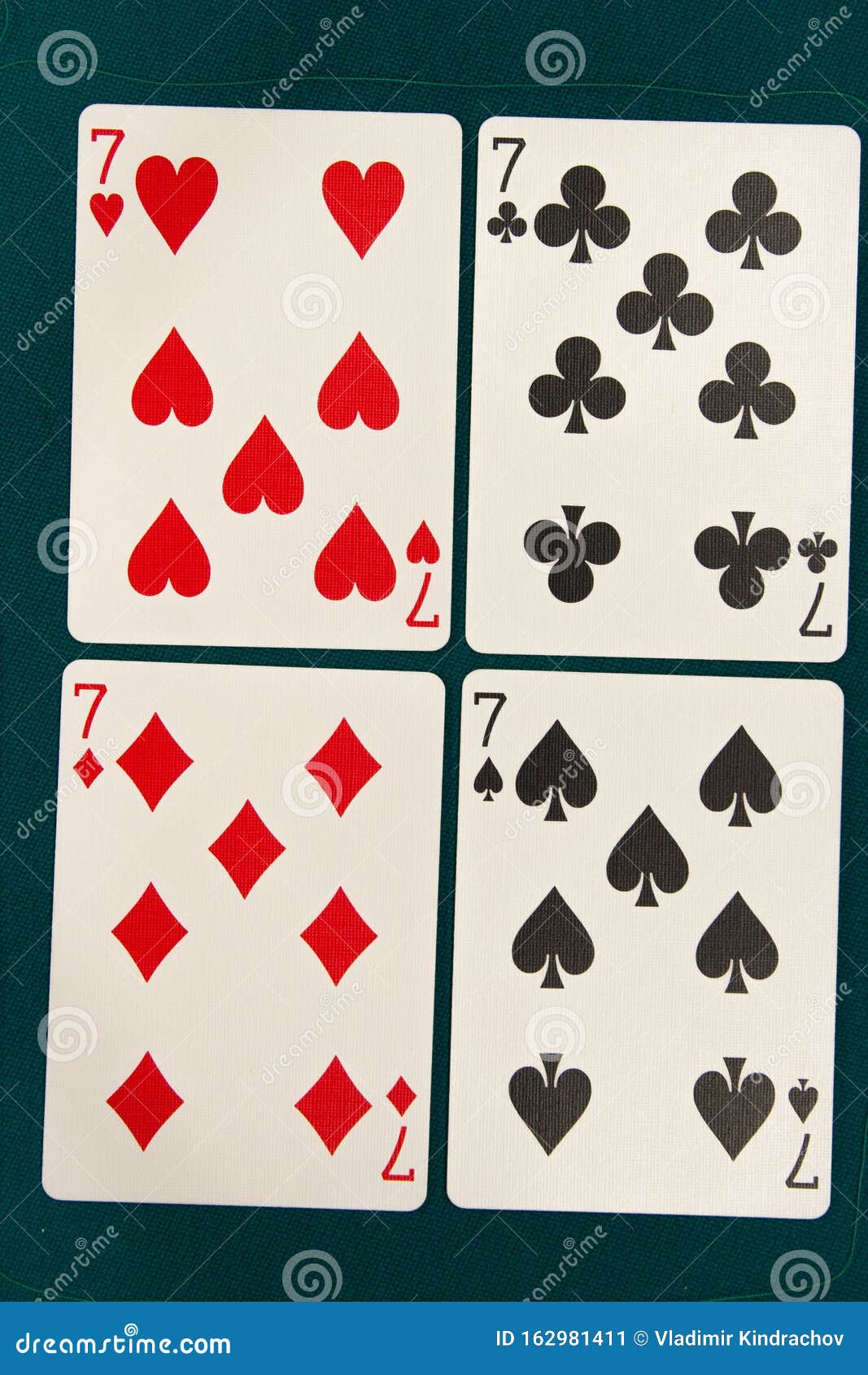 Combination of Four Different Play Cards Stock Image - Image of gamble ...