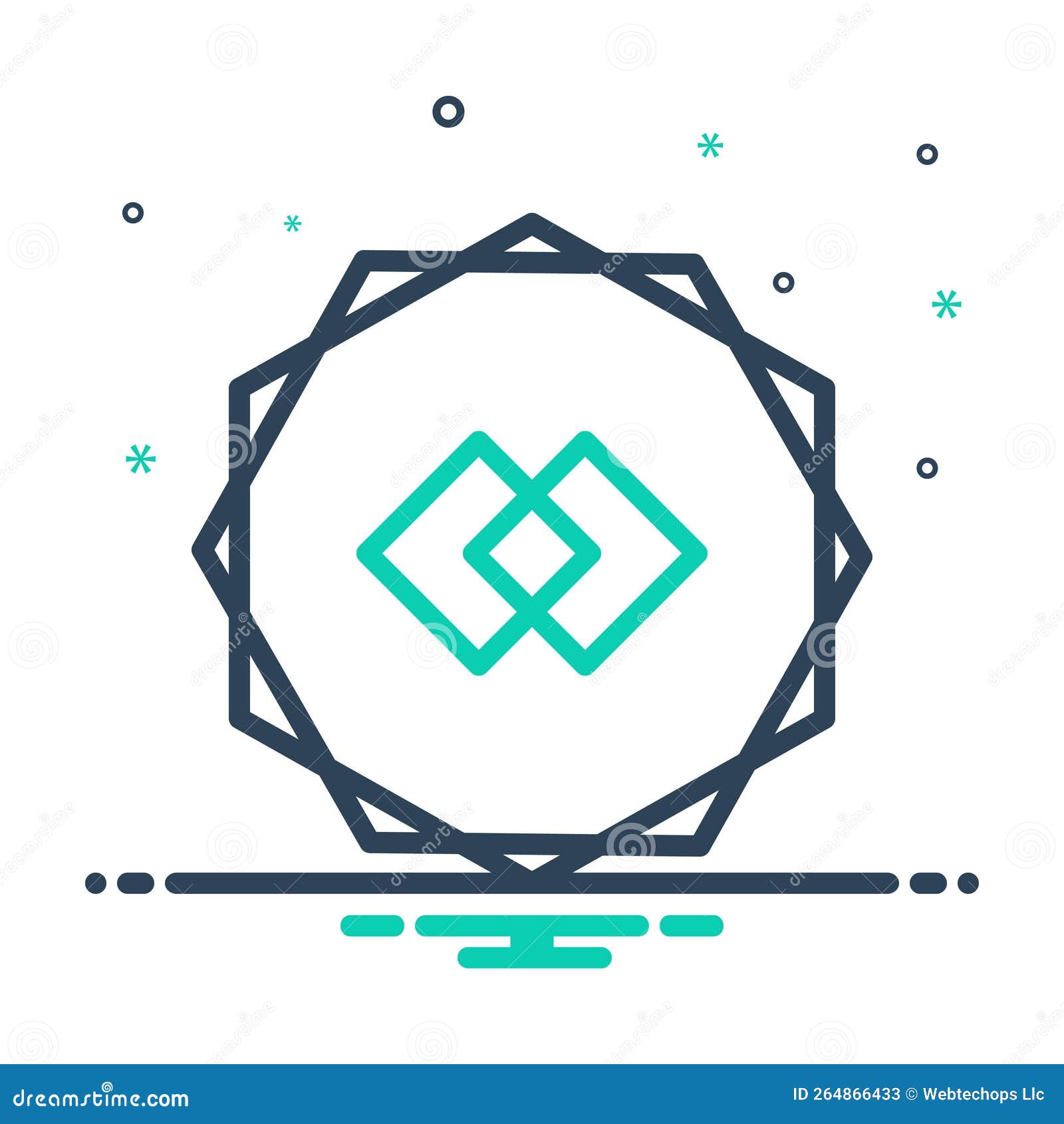 Mix Icon for Combination, Conjunction and Addition Stock Illustration ...