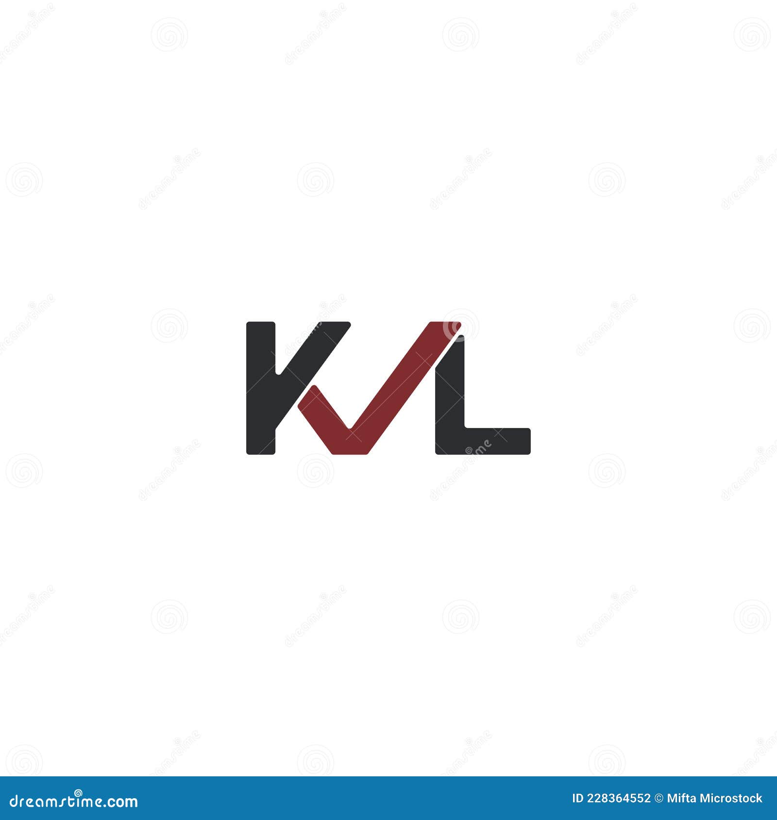 Combination of Initial Letter KVL and Checklist Logo Design Unique ...