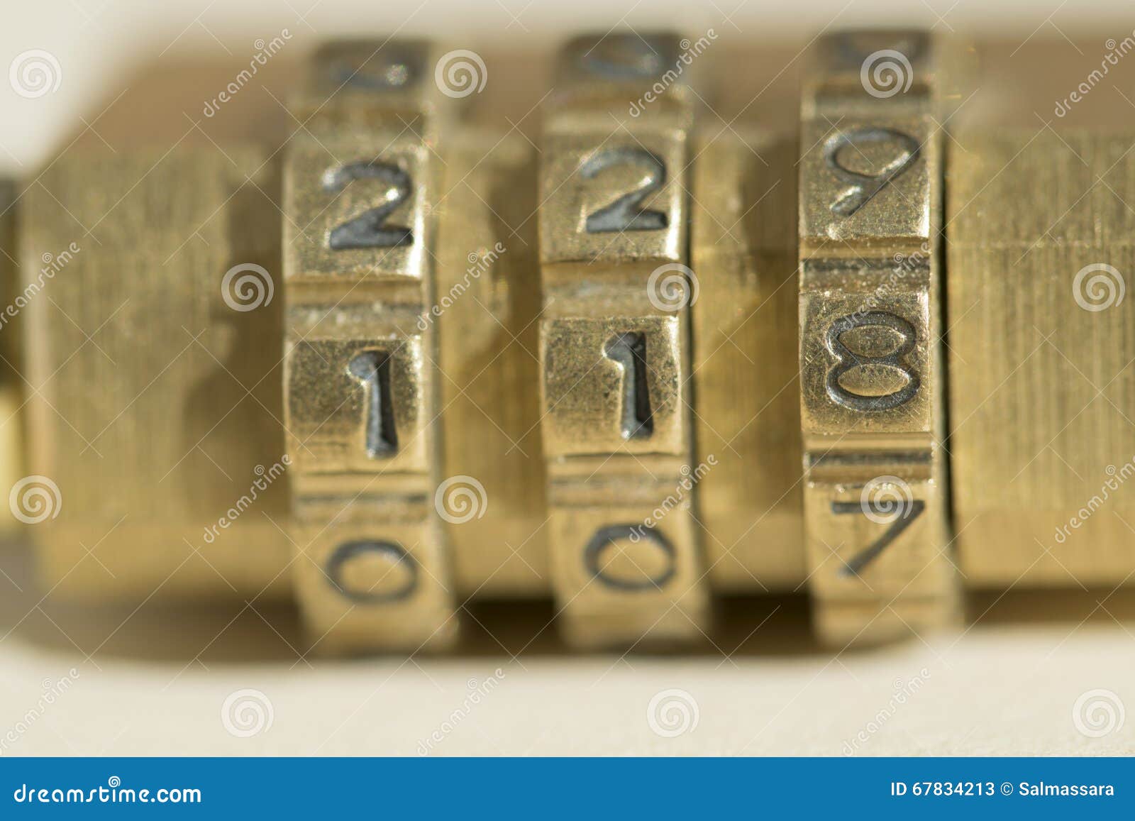 Combination Key of a Padlock Stock Image - Image of safe, number: 67834213