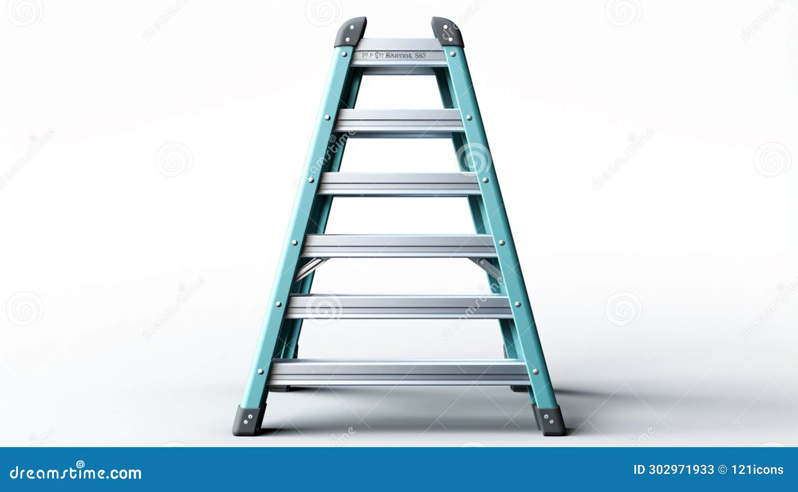 Combination Ladder on White Background Stock Illustration ...