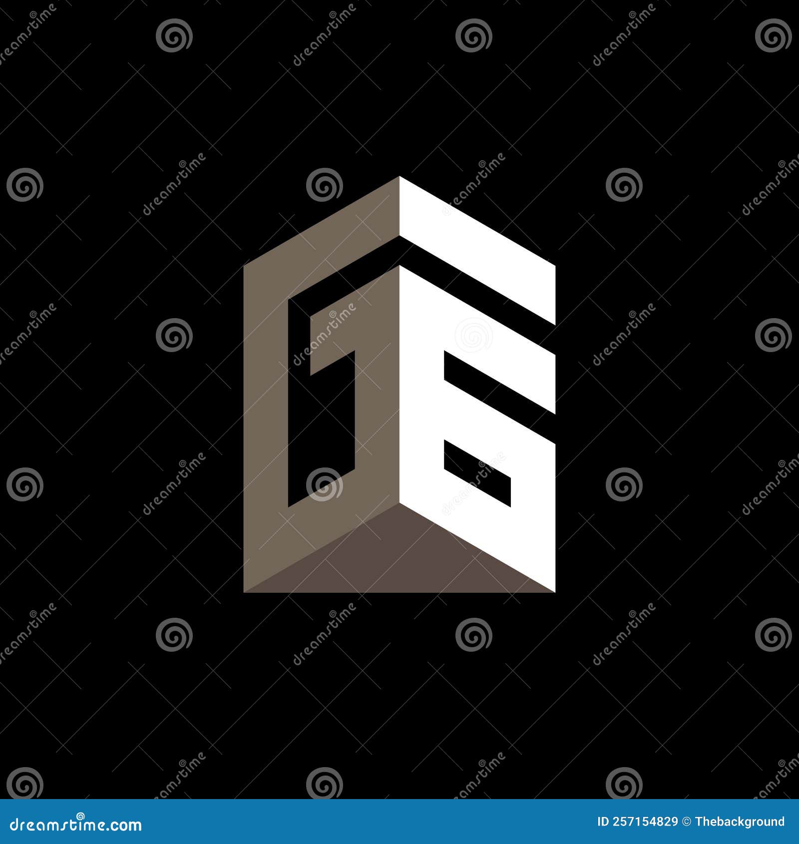 Combination of Letter G and Number 6. 3d Design Element Stock Vector ...