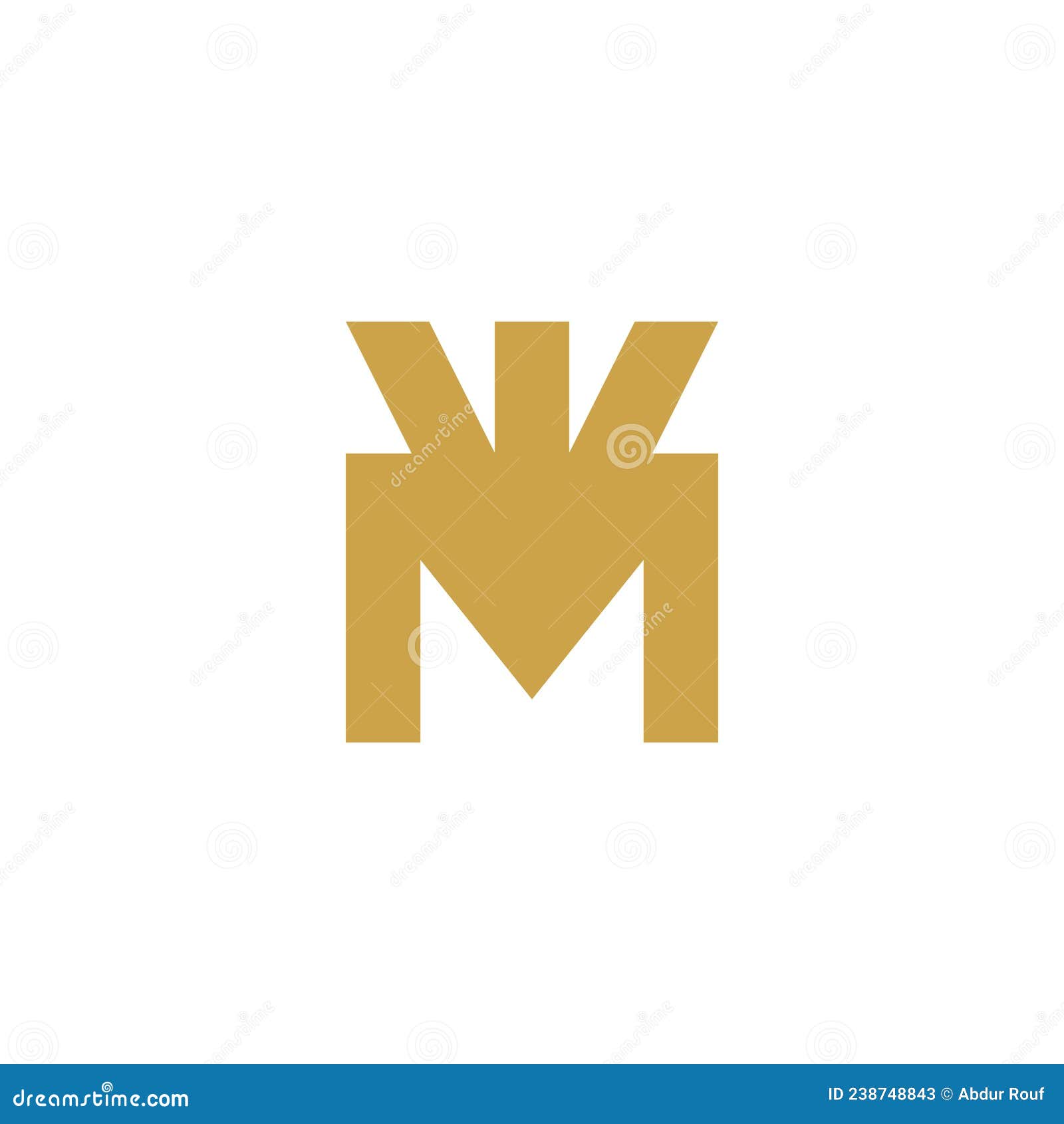 Letter m king logo design stock vector. Illustration of emblem - 238748843