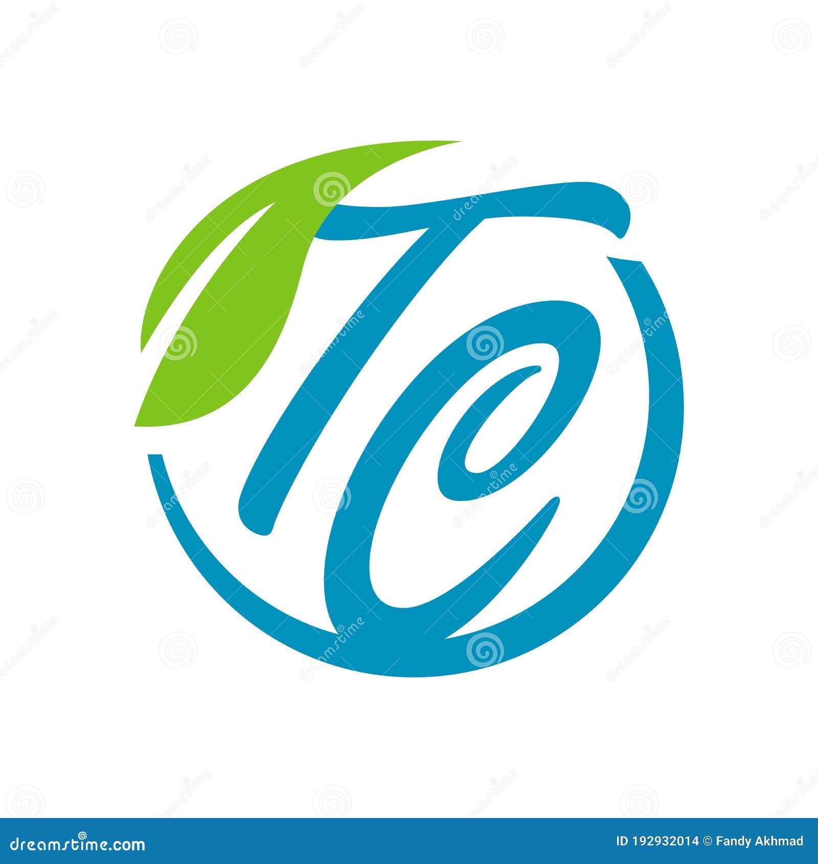 Combination of Letters TC Logo Icon with Leaf Typography Vector ...