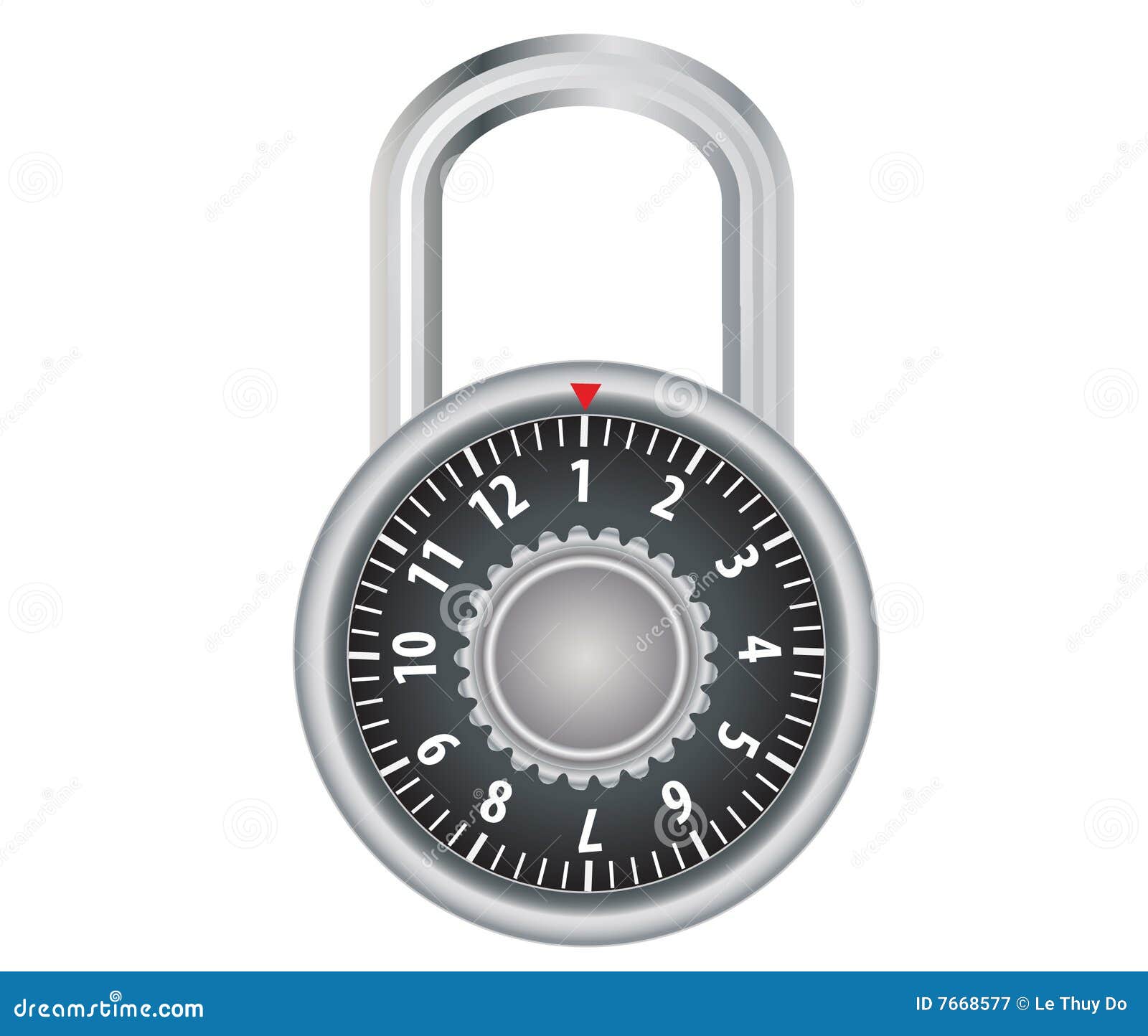 Combination Lock stock illustration. Illustration of dial - 7668577