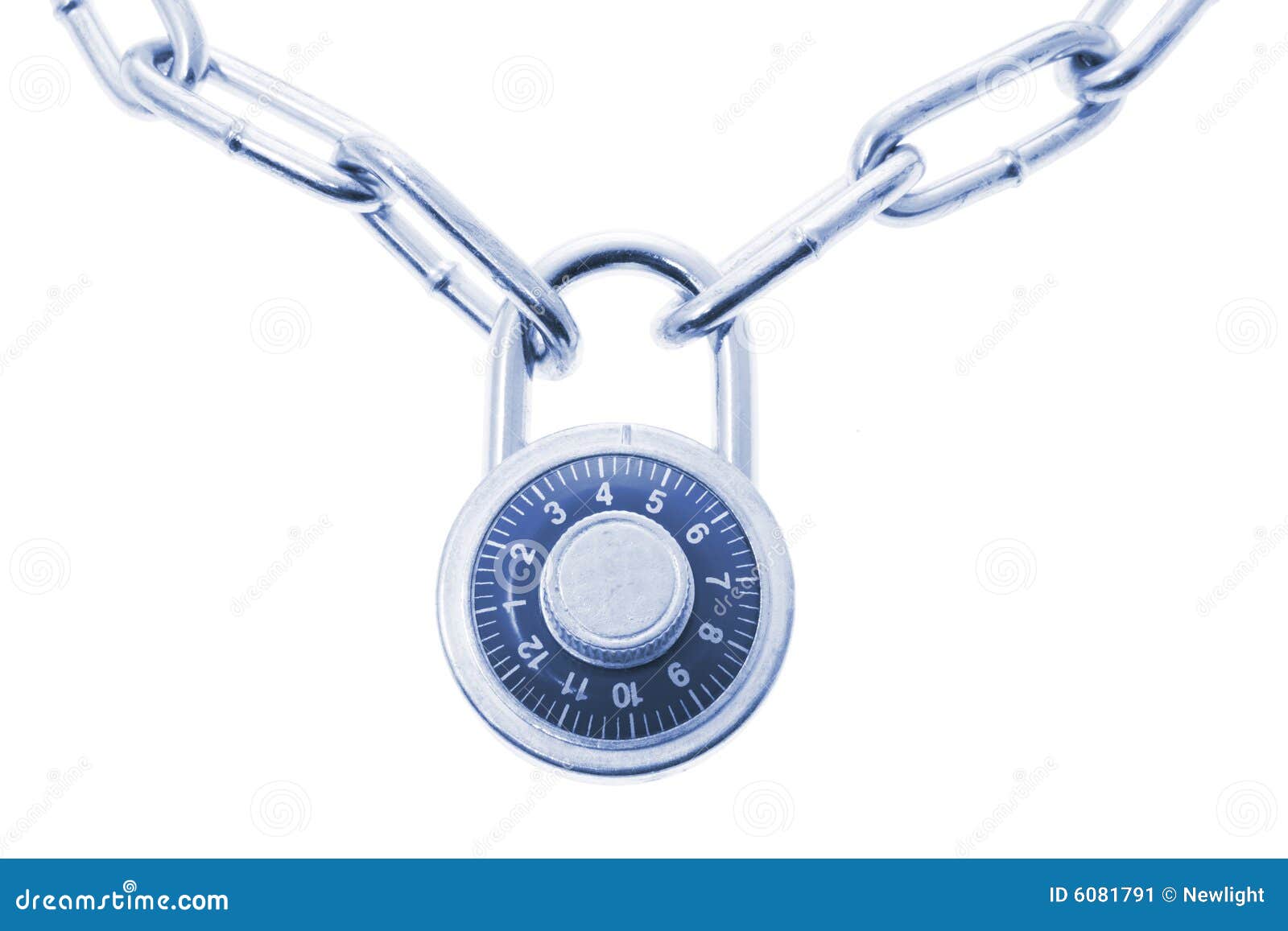 Combination Lock and Chain stock image. Image of reliability - 6081791