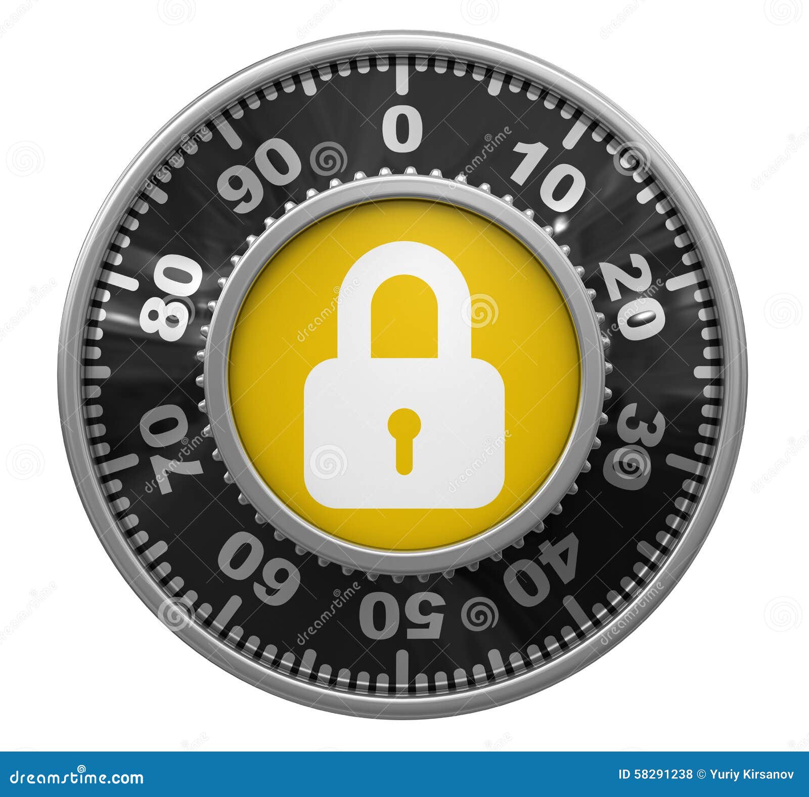 Combination Lock (clipping Path Included) Stock Illustration ...