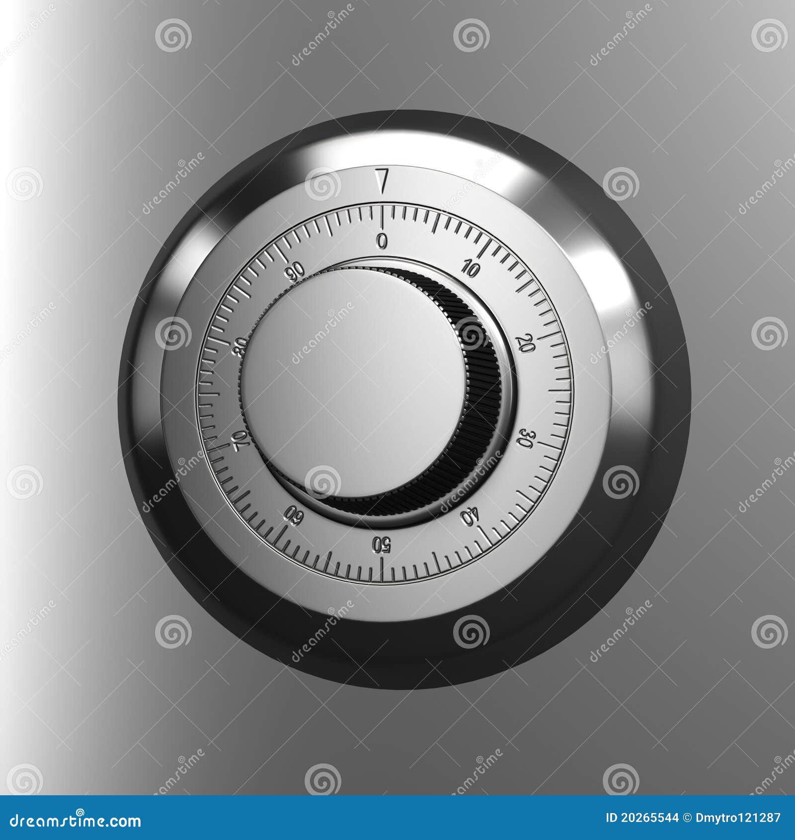 Combination Lock. Close Up Render Stock Illustration - Illustration of ...