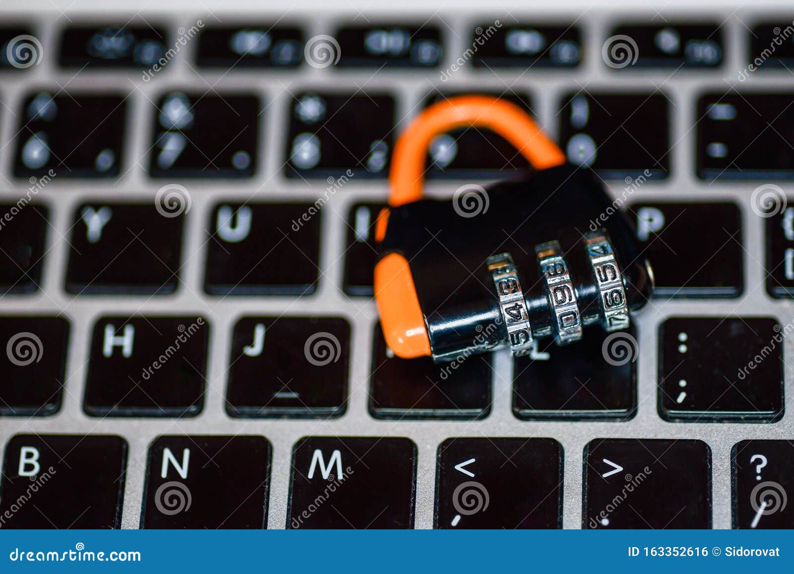 Combination Lock on a Computer Keyboard As a Symbol of Internet ...