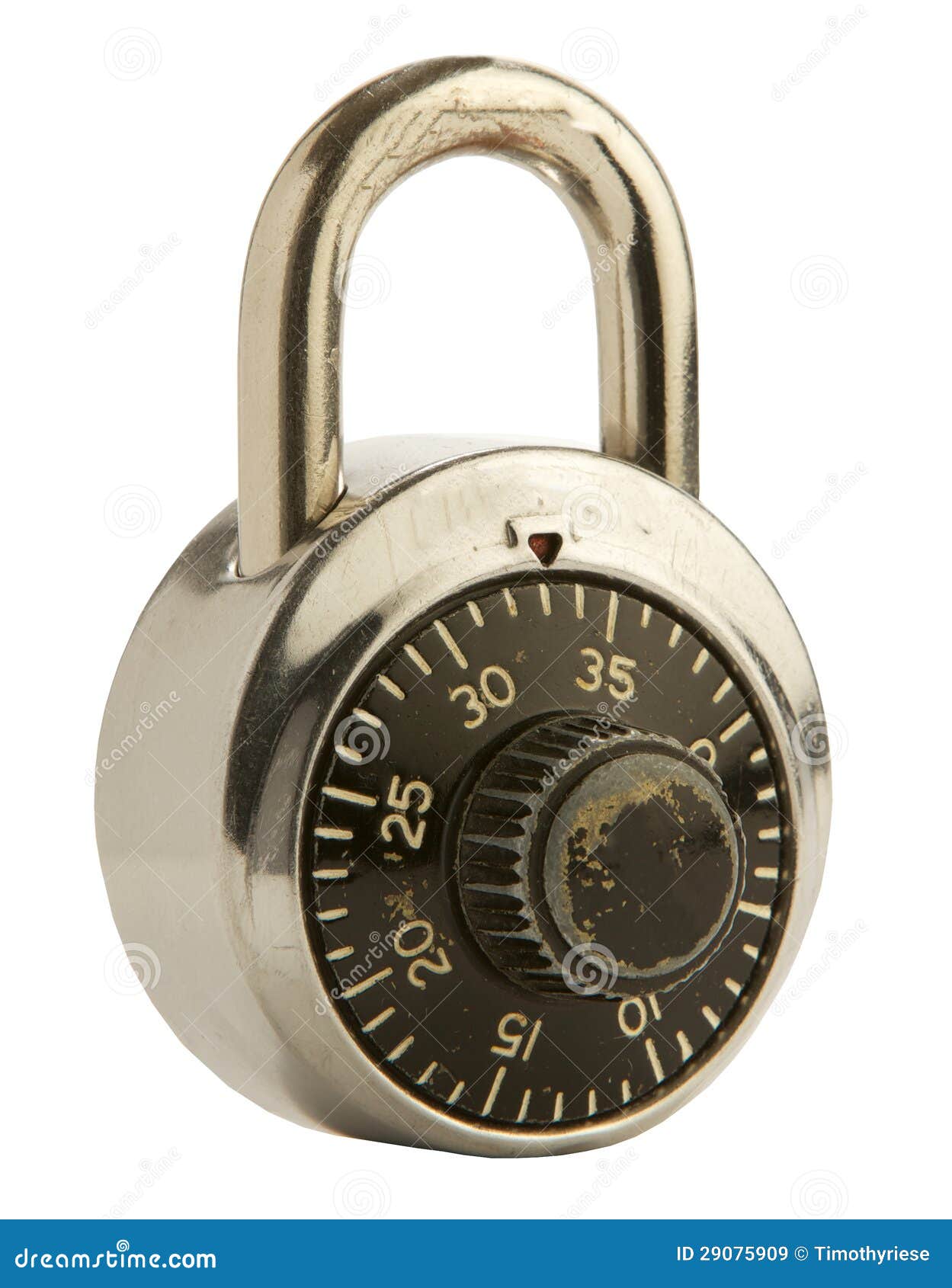 Combination Lock on Isolated Background Stock Image - Image of closed ...
