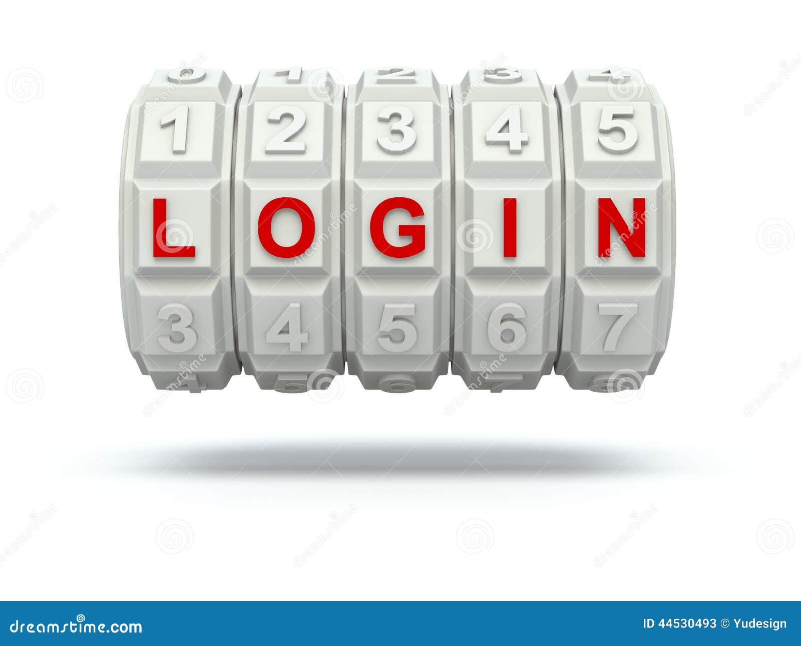 Combination Lock with LOGIN Stock Illustration - Illustration of object ...