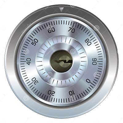 Combination lock for safe stock vector. Illustration of restricted ...