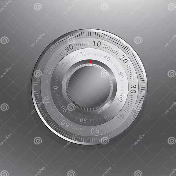 Combination lock of a safe stock vector. Illustration of front - 13486398