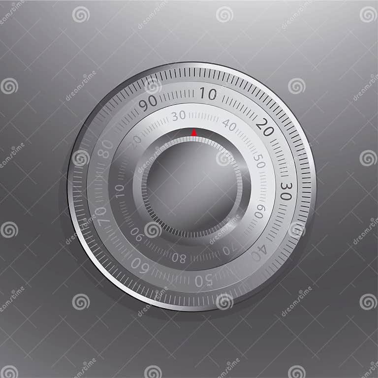 Combination lock of a safe stock vector. Illustration of front - 13486398