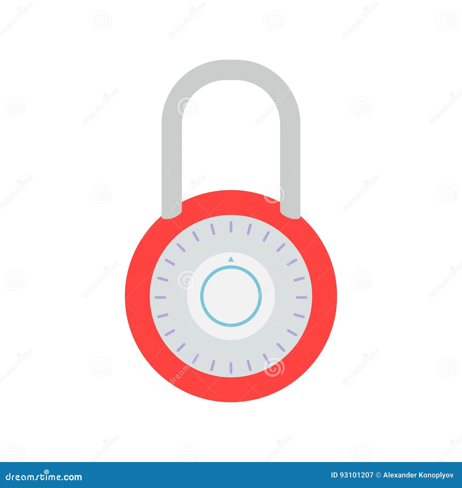 Combination Lock Vector Icon Stock Vector - Illustration of simple ...