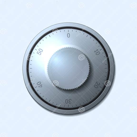 Combination Lock Wheel on Light Background. Vector Stock Vector ...