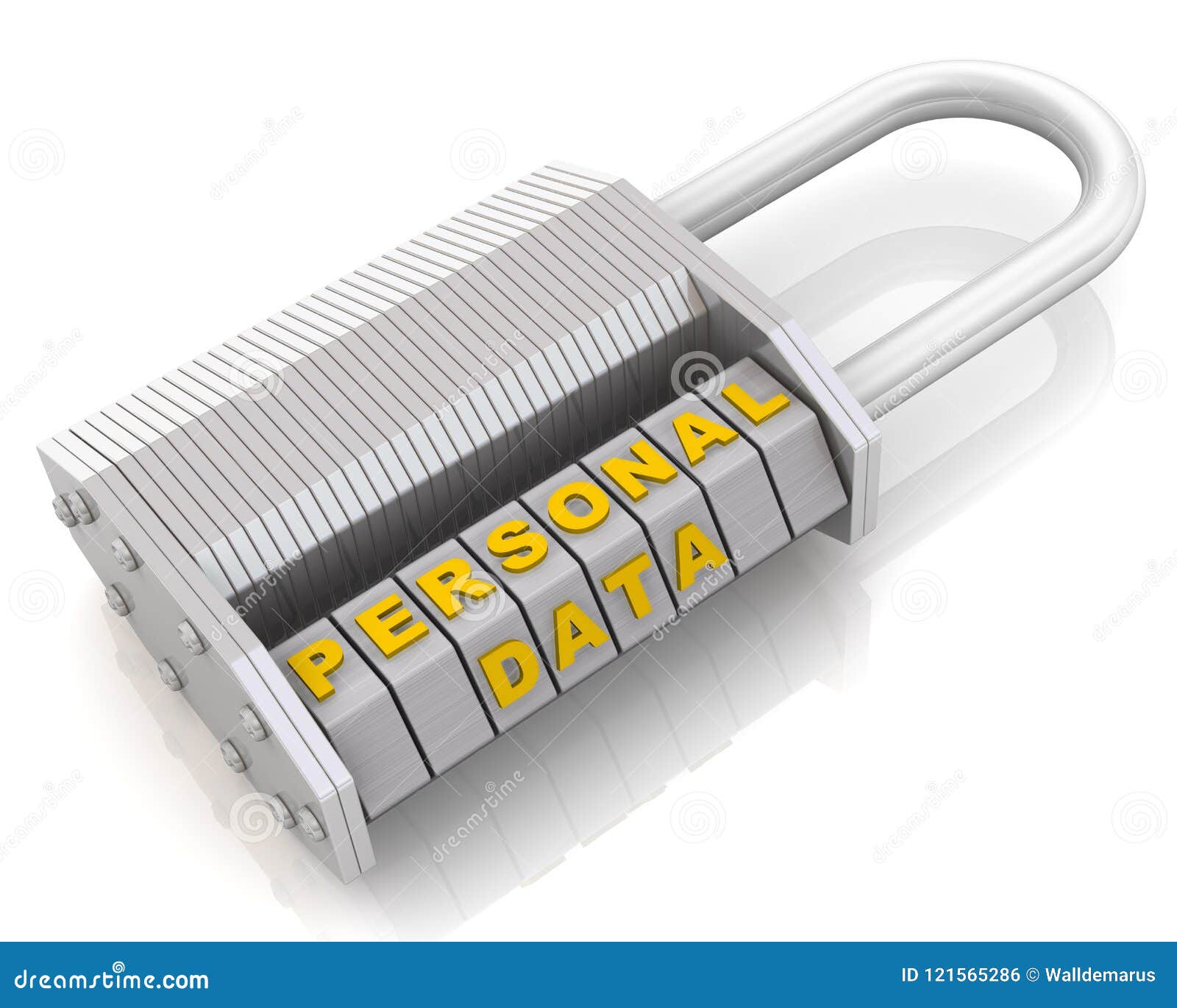 Personal Data. Combination Padlock Stock Illustration - Illustration of ...