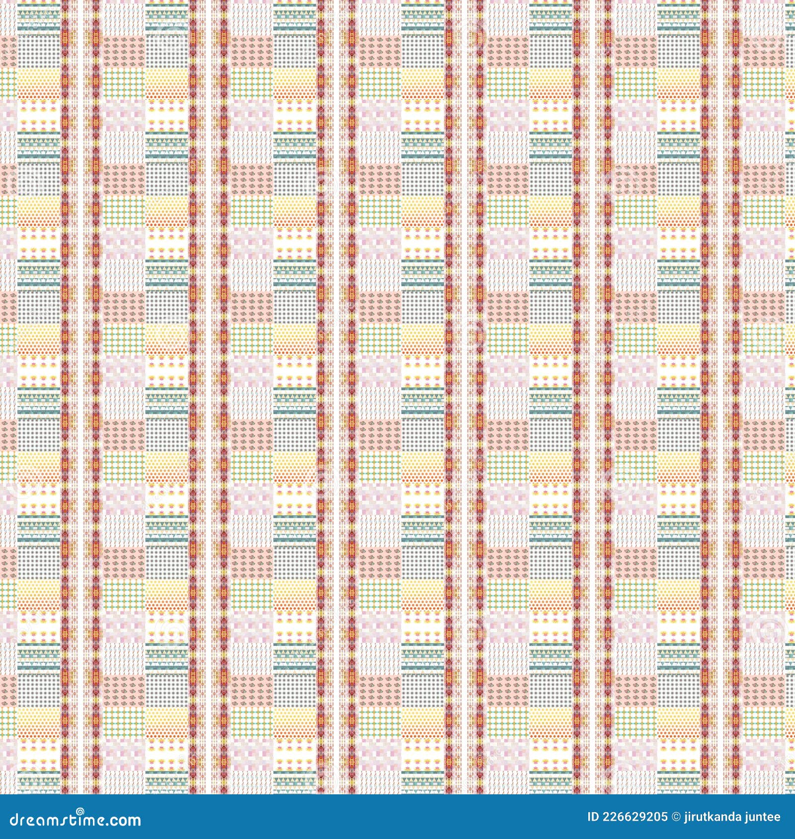 Combination of Many Types of Patterns for Design. Stock Illustration ...