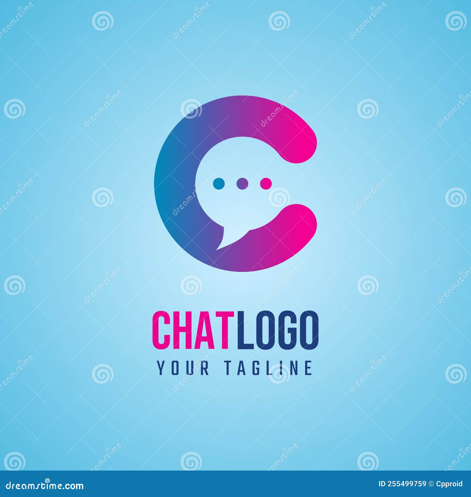 Combination Message Logo with Letter C. Stock Vector - Illustration of ...