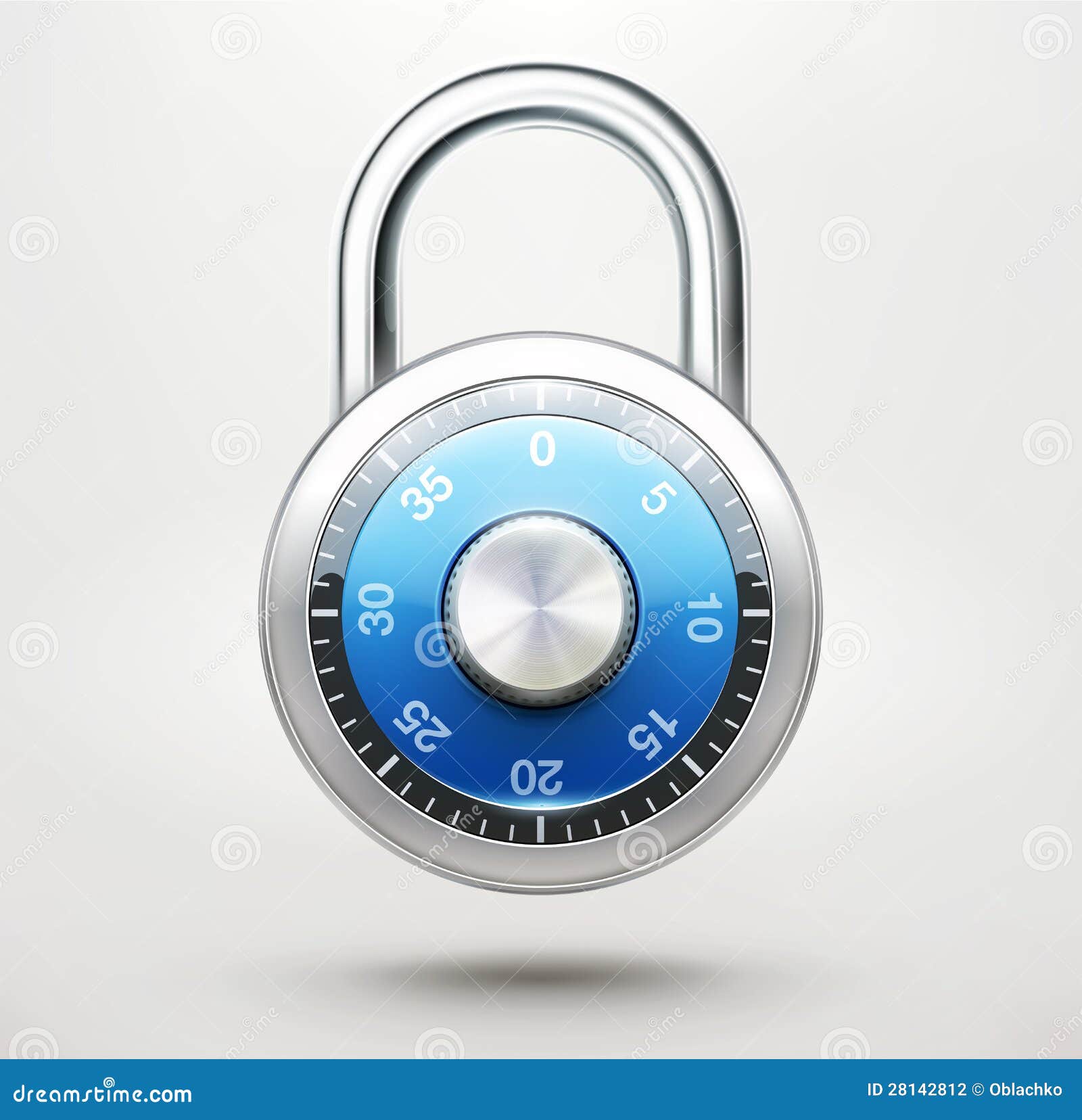 Combination pad lock stock vector. Illustration of design - 28142812