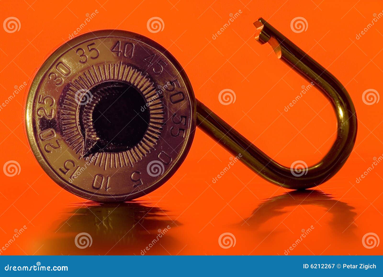 Combination pad lock stock image. Image of combination - 6212267
