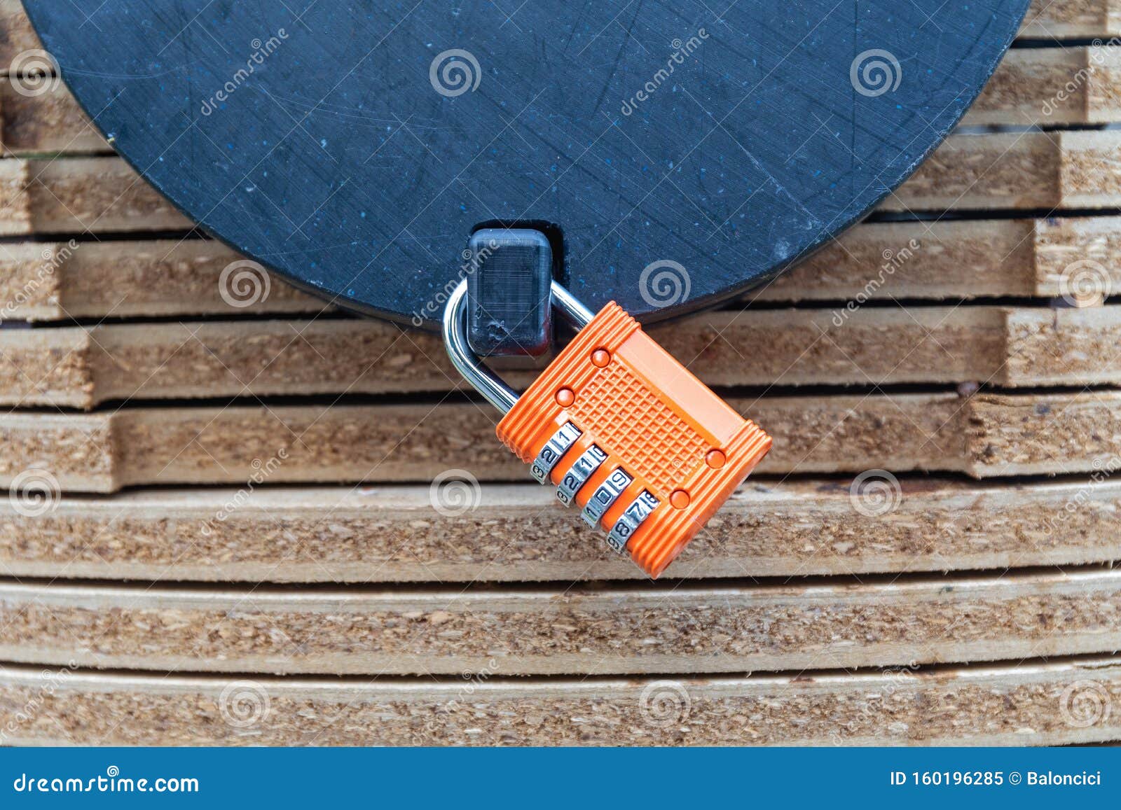 Combination Pad Lock stock image. Image of locked, hatch - 160196285