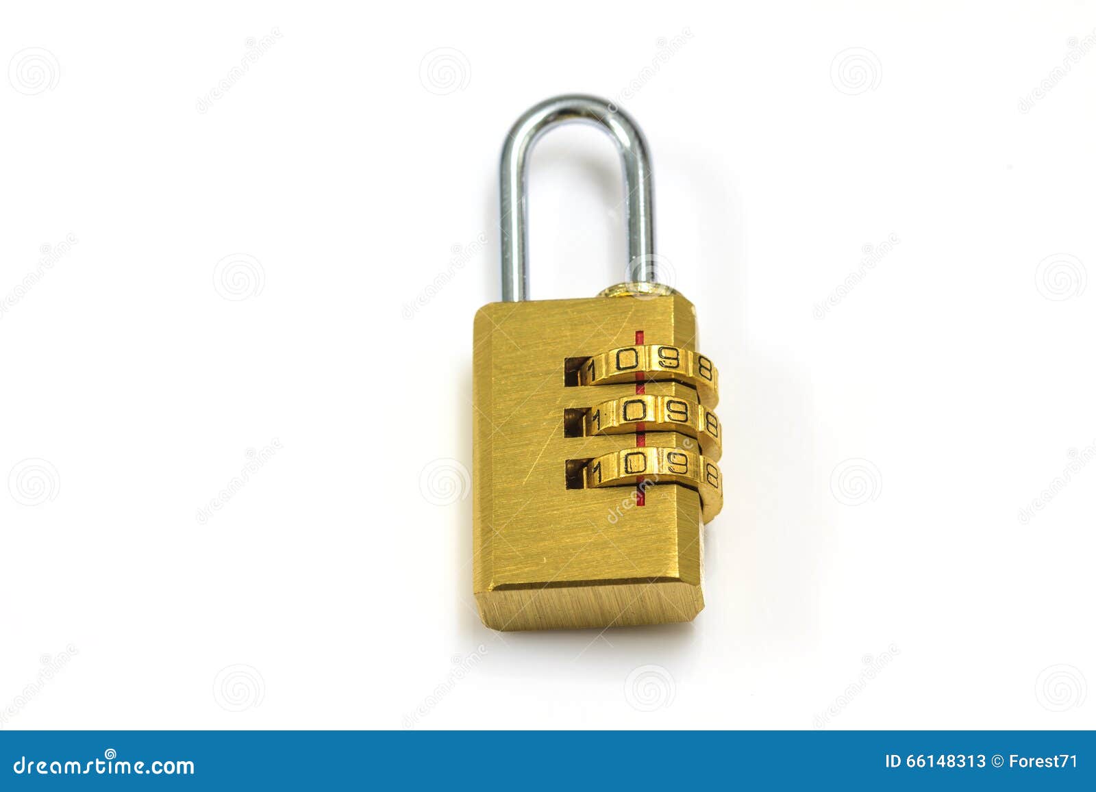 Combination Padlock Isolated on White Background Stock Image - Image of ...