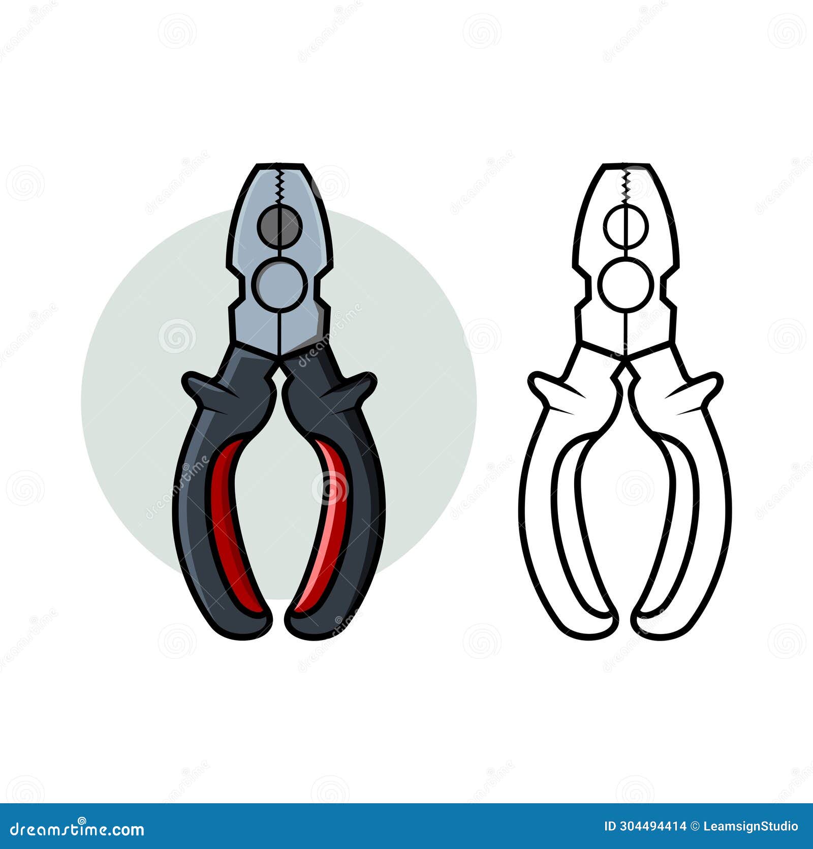 Combination Pliers Design Illustration Stock Illustration ...