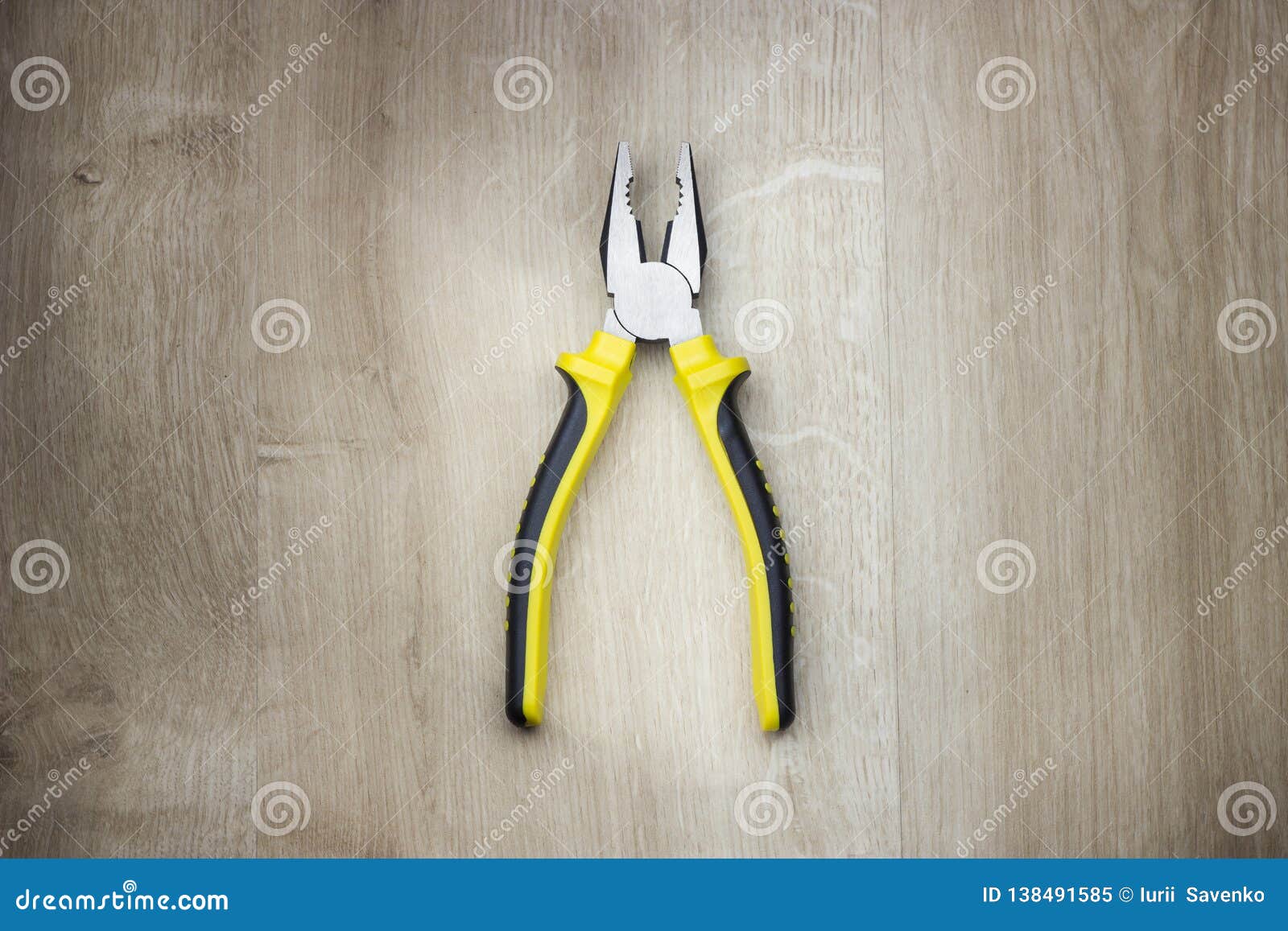 Combination Pliers in Workshop on Wooden Table Stock Image - Image of ...