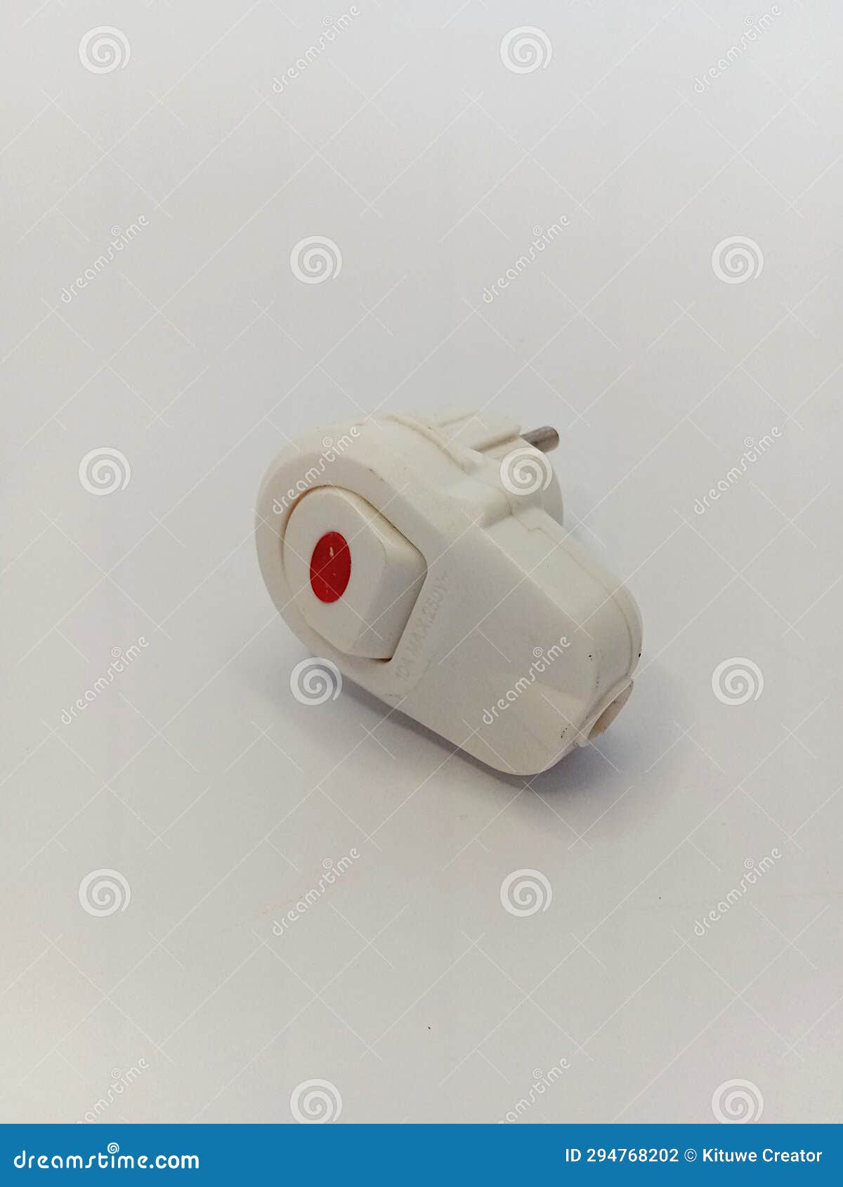 A Combination of Plug and Switch, Made of White Plastic Stock Photo ...