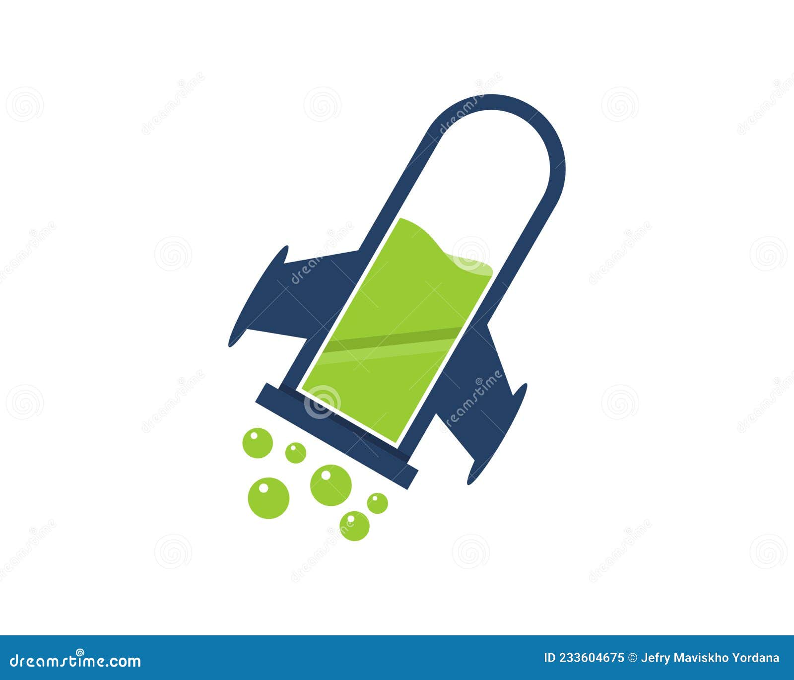 Combination Rocket Launch with Laboratory Test Tube Stock Vector ...