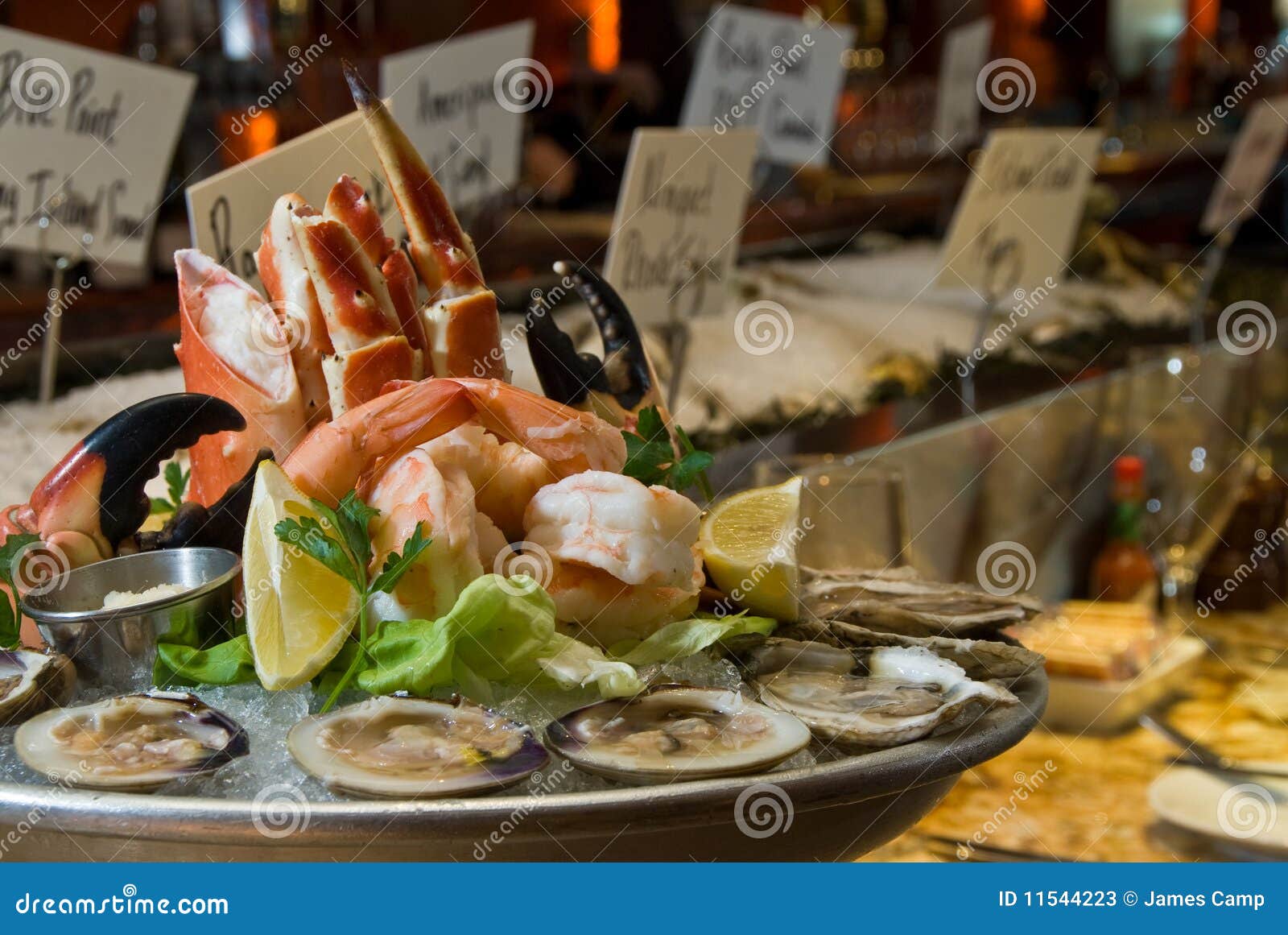 Combination Seafood Platter Stock Image - Image of fresh, horizontal ...