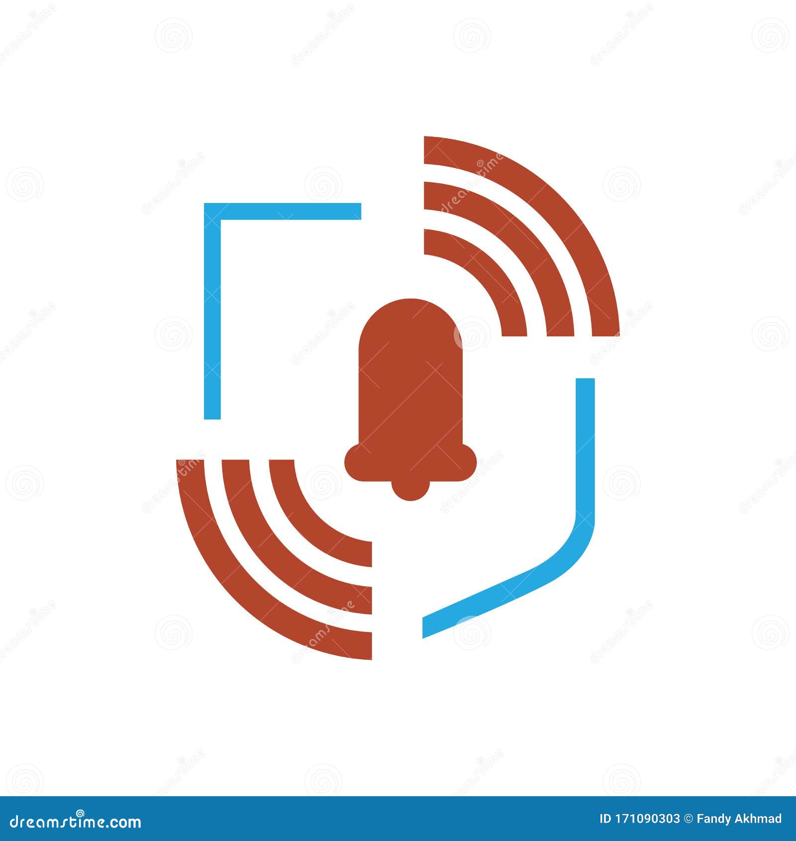 Combination Shield And Warning Sign Alarm Signal Logo Design Vector ...