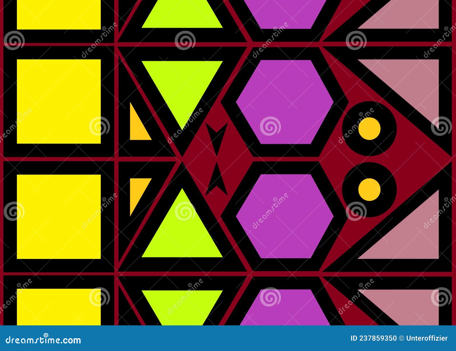 A Combination of Simple Colourful Shapes Square Triangles Hexagons ...