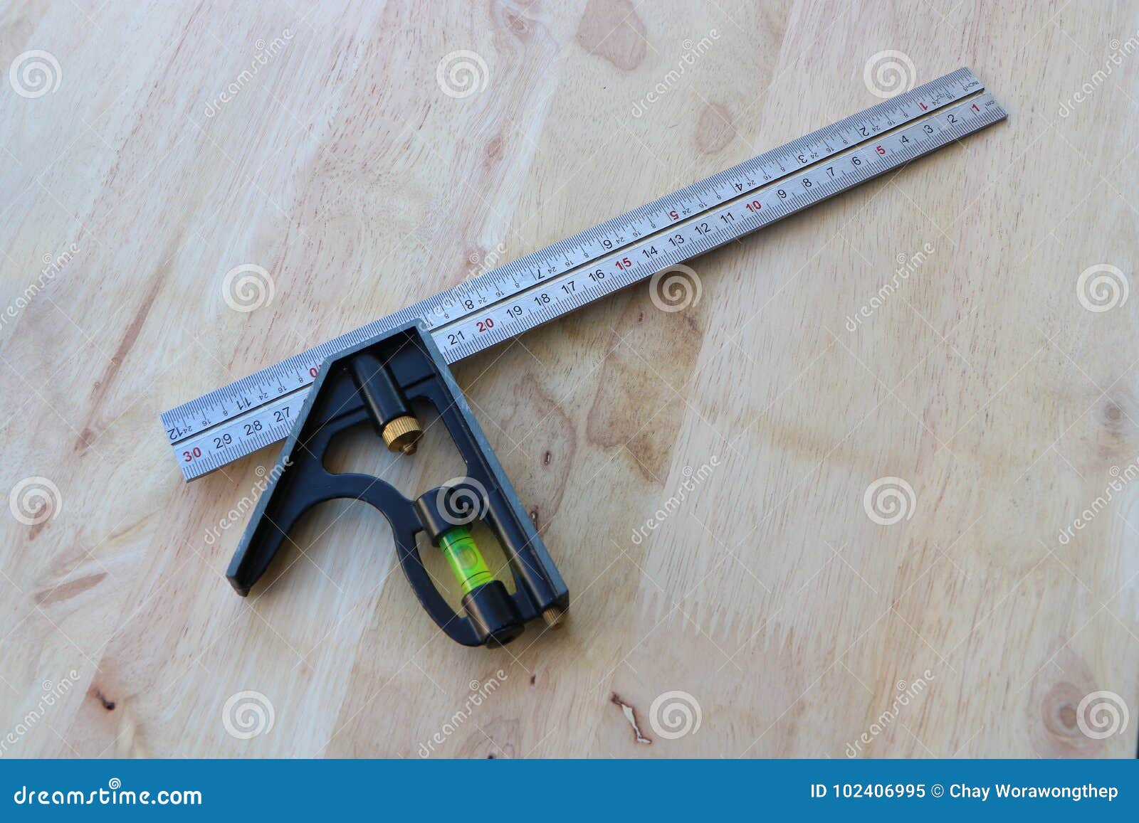 Combination square ruler stock image. Image of degree - 102406995