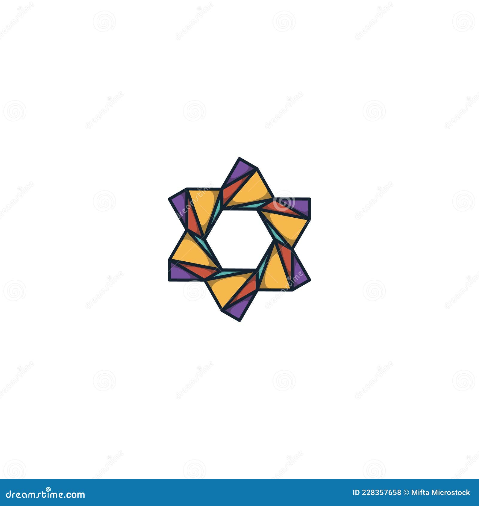 Combination of Triangle and Hexagon Logo Design Vector Stock Vector ...