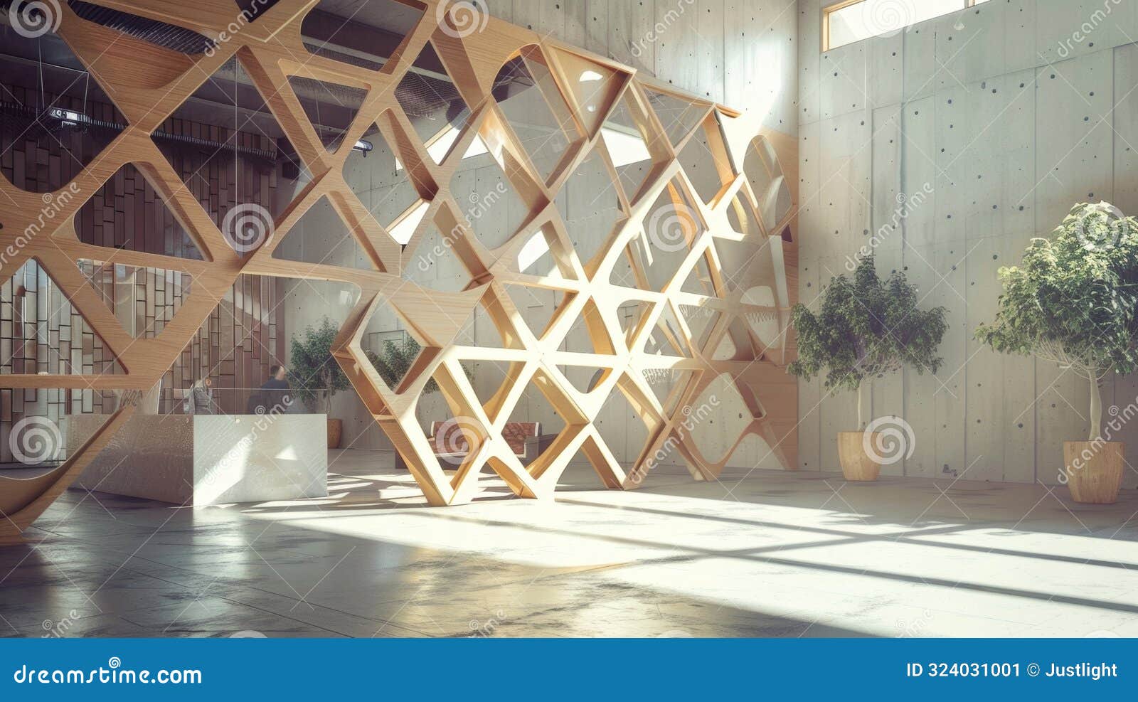 A Combination of Triangular and Square Wall Dividers Creating a Unique ...