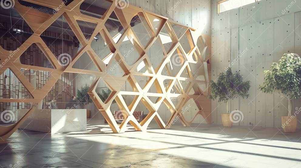 A Combination of Triangular and Square Wall Dividers Creating a Unique ...