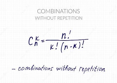 Combinations without Repetition Formula Stock Vector - Illustration of ...