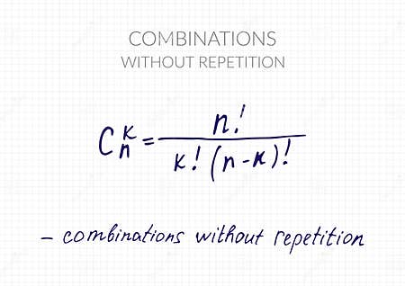 Combinations without Repetition Formula Stock Vector - Illustration of ...