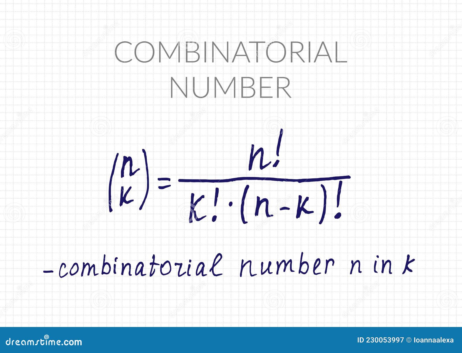 Combinatorial Number Formula Stock Vector Illustration Of Mathematics