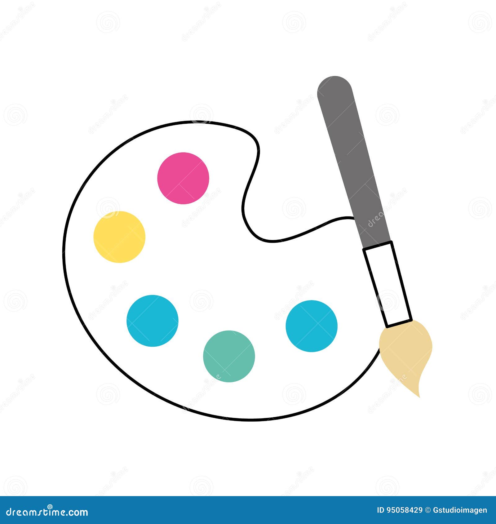Combine color palette stock vector. Illustration of crafts - 95058429