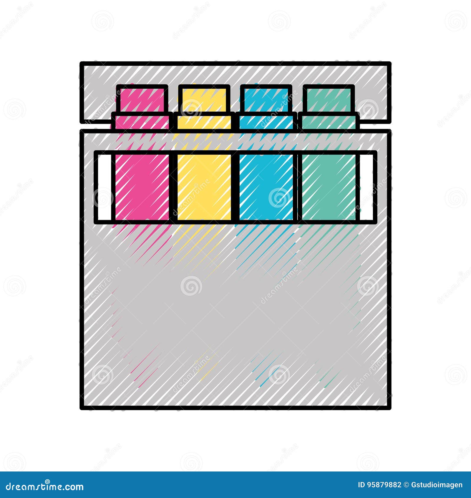 Combine color palette stock vector. Illustration of equipment - 95879882