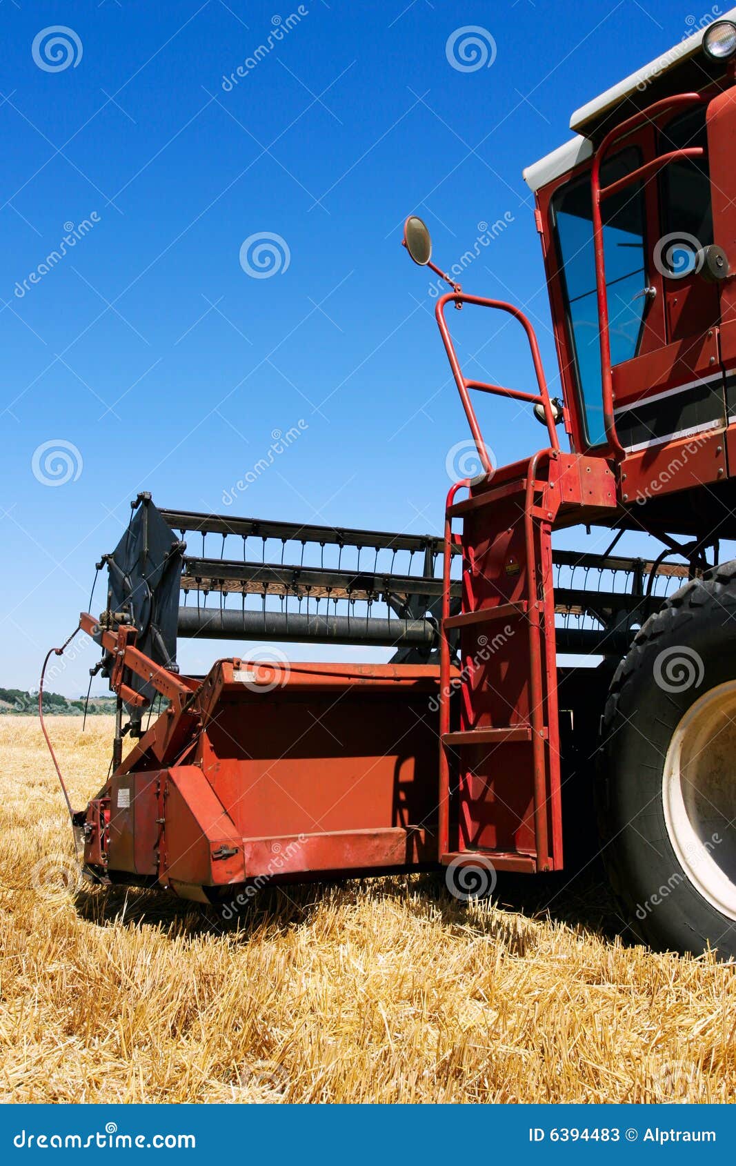 Combine on field stock image. Image of farmland, combine - 6394483