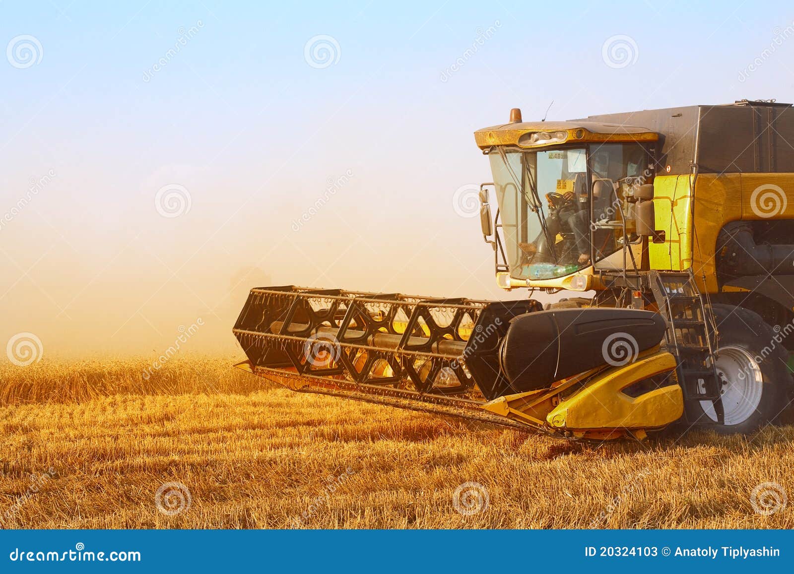 Combine harvester stock image. Image of equipment, harvest - 20324103