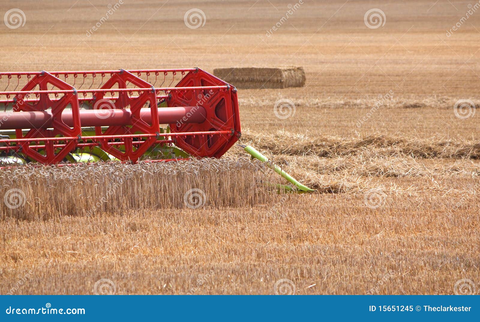 Combine Harvester Blades Working in Field Stock Image - Image of crop ...