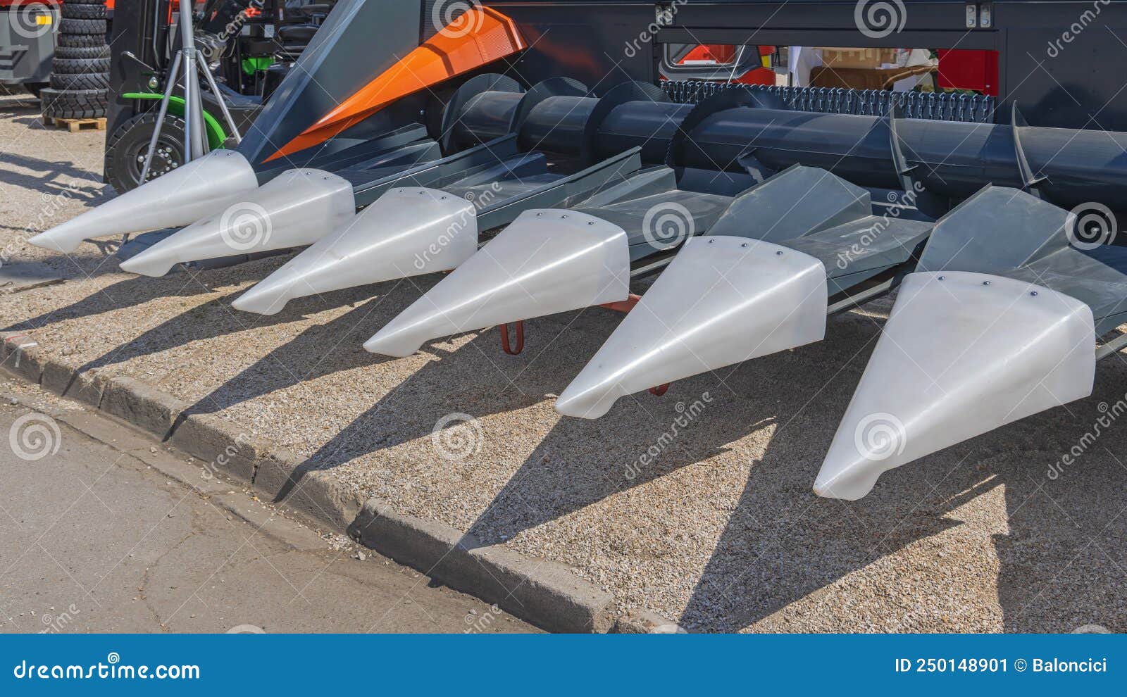 Combine Harvester Corn Head Stock Image - Image of machine, industry ...