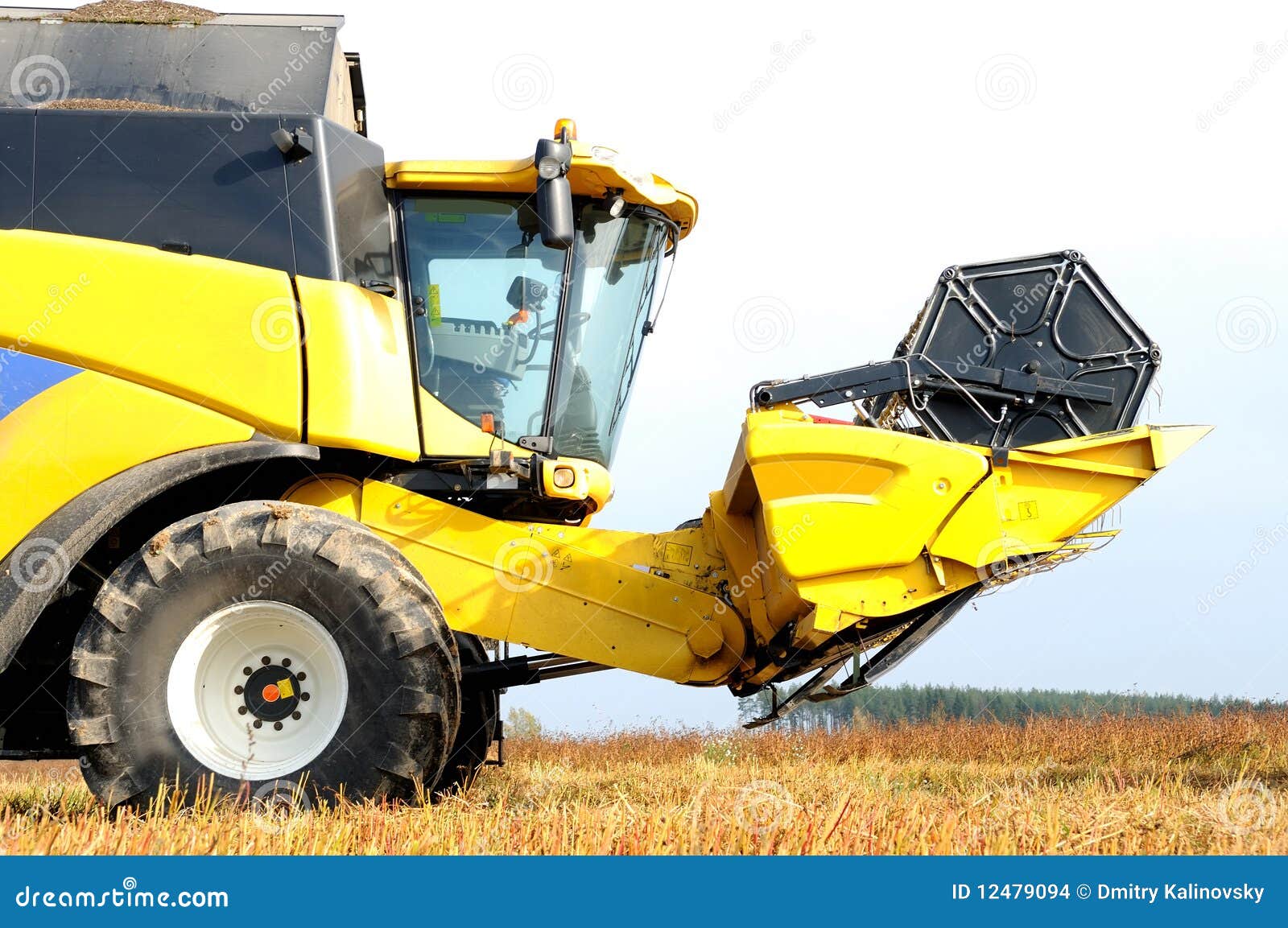 Combine Harvester during Field Work on Farm Stock Photo - Image of ...