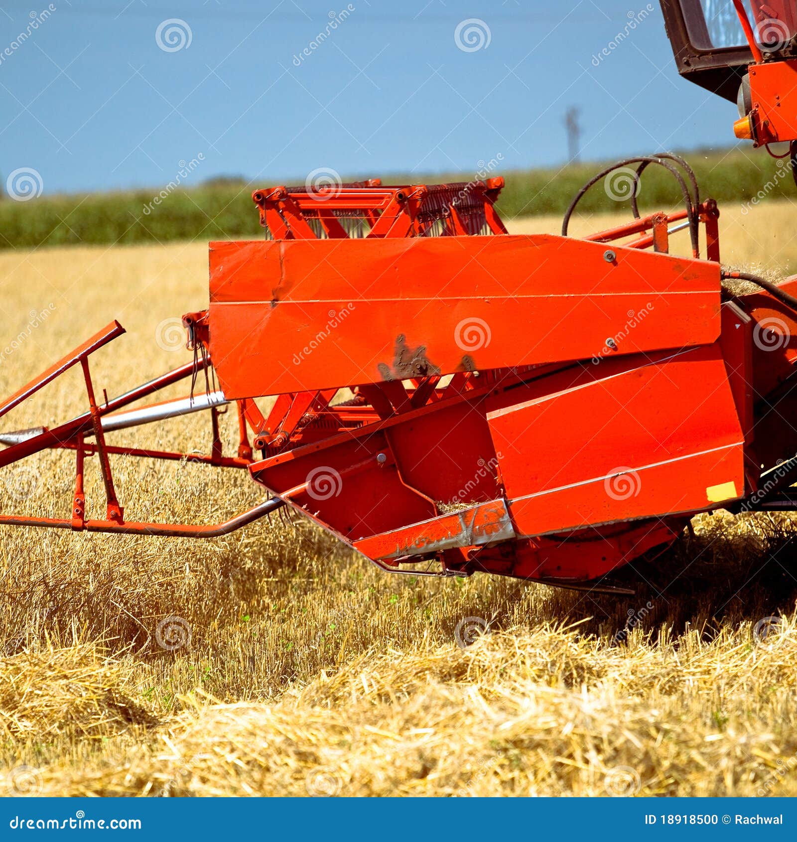 Combine harvester front stock photo. Image of autumn - 18918500